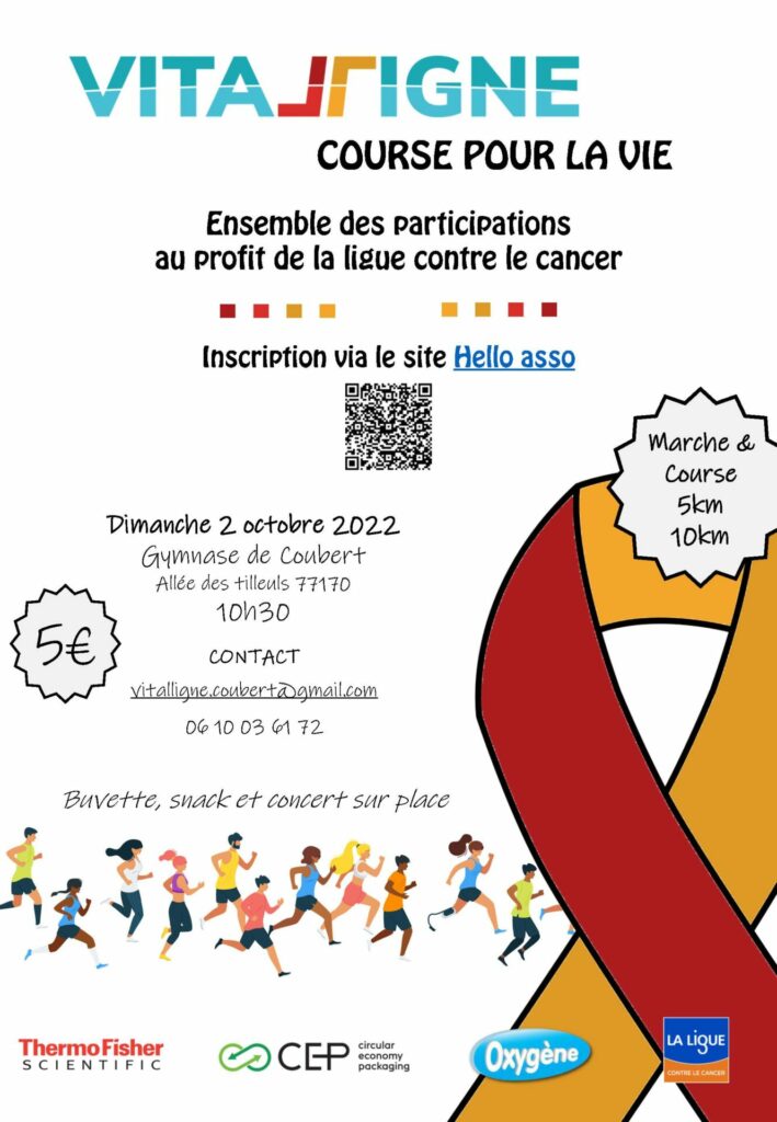 La Course Pour La Vie de l'association VITALLIGNE